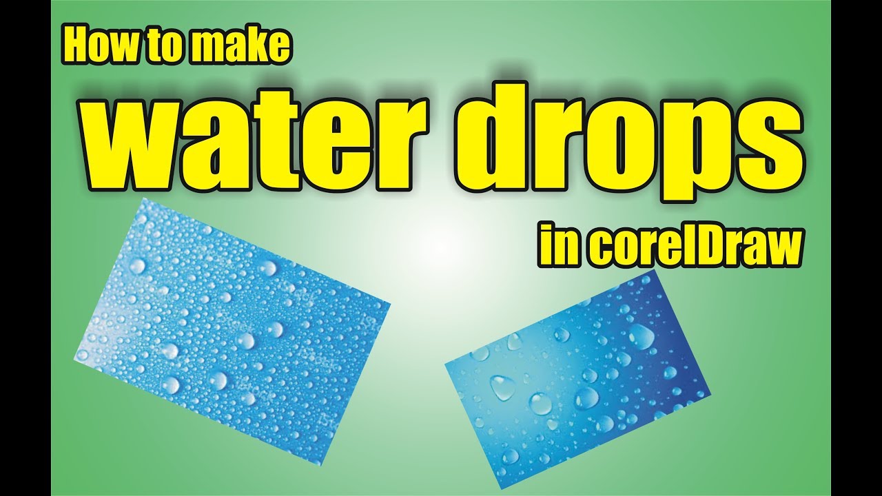 how to make water drops in corelDraw - YouTube