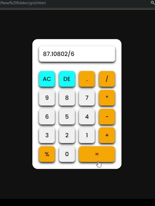 How To Create Calculator Using Html Css Javascript Youtube