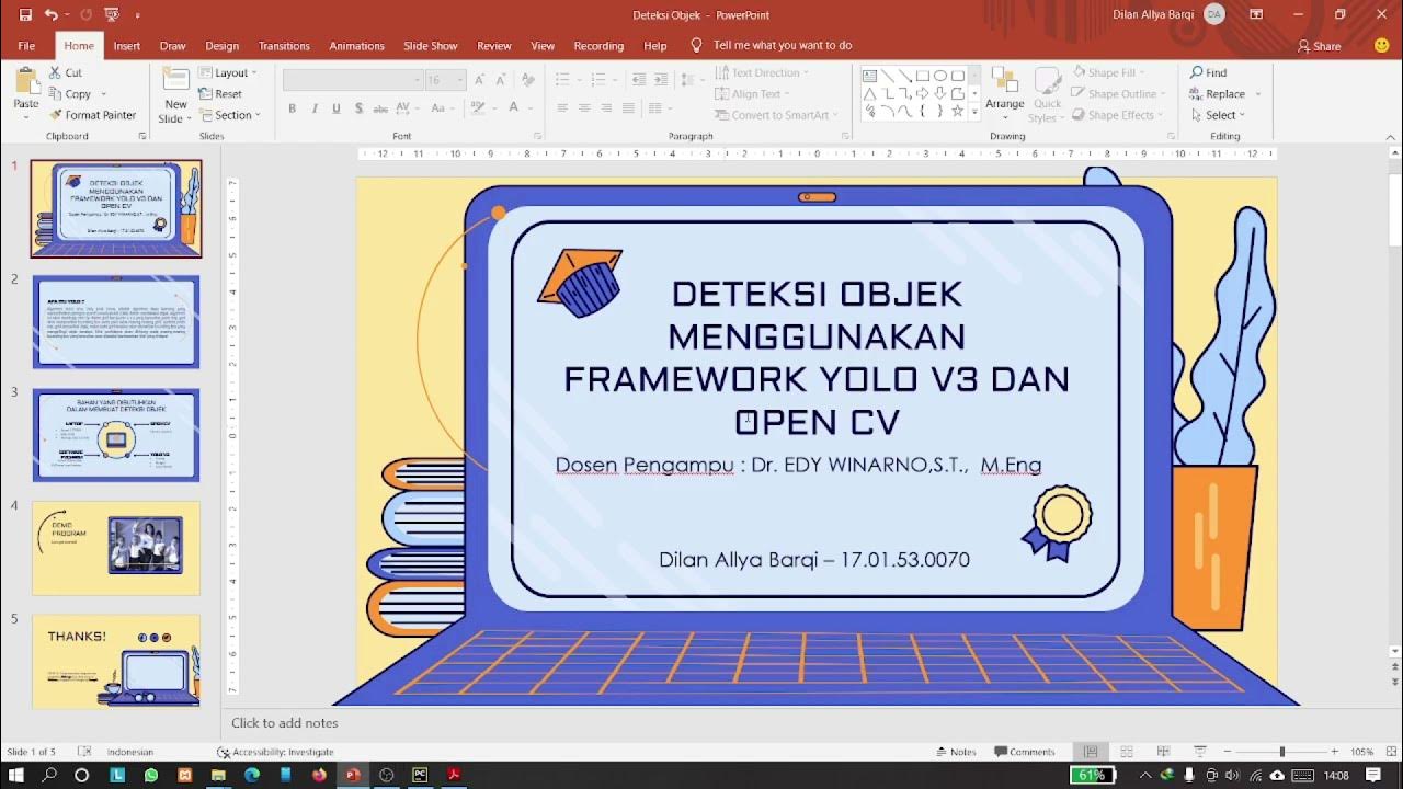Deteksi Objek Sederhana Menggunakan YOLO v3 dan OpenCV - YouTube