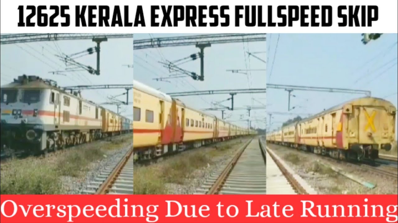 12625 Kerala SF Express Ruthless Run 140 Kmph | Fastest Train of South ...