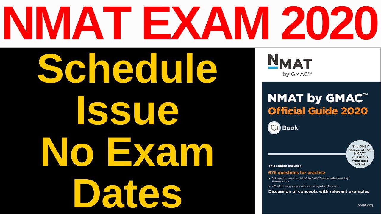 NMAT Schedule Issue - No Exam Dates Available - YouTube