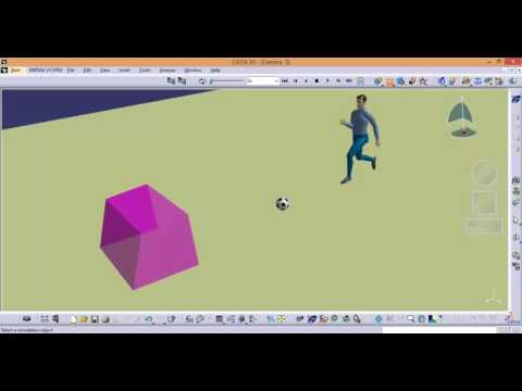 How to add camera in catia v5 simulation football shot - YouTube
