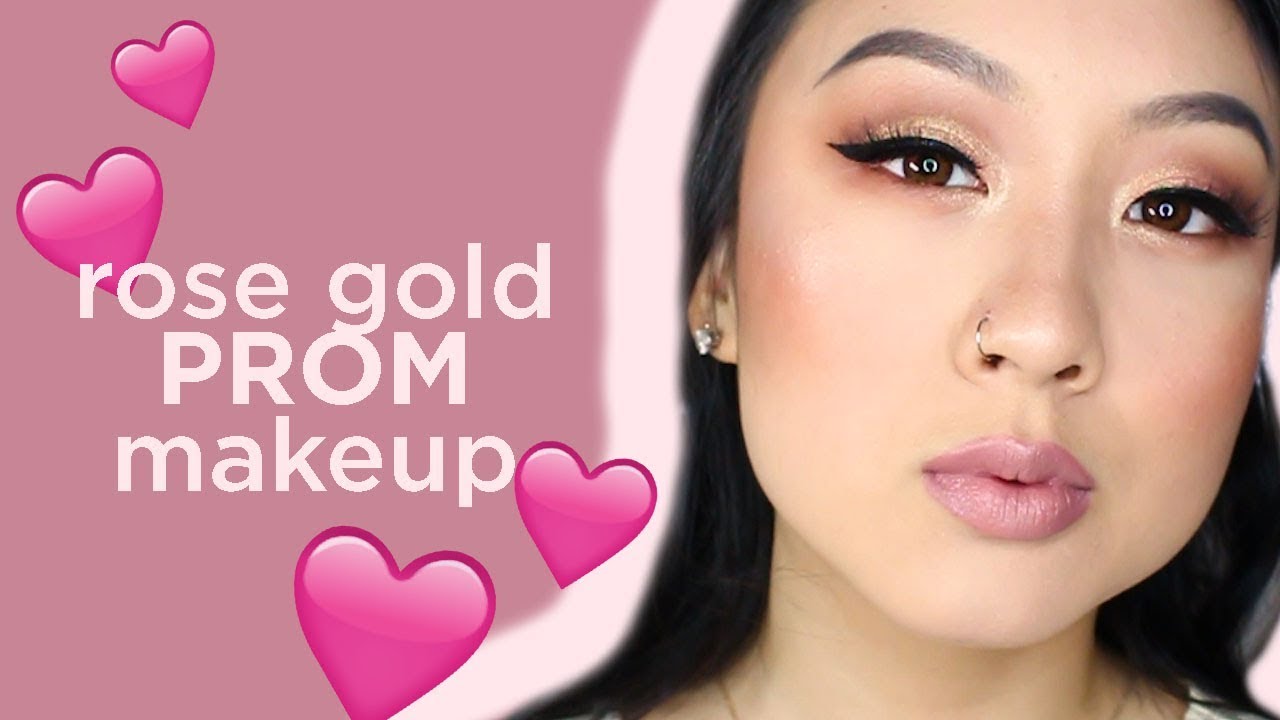 rose gold PROM makeup w/ chrome finish | tarte tutorials - YouTube