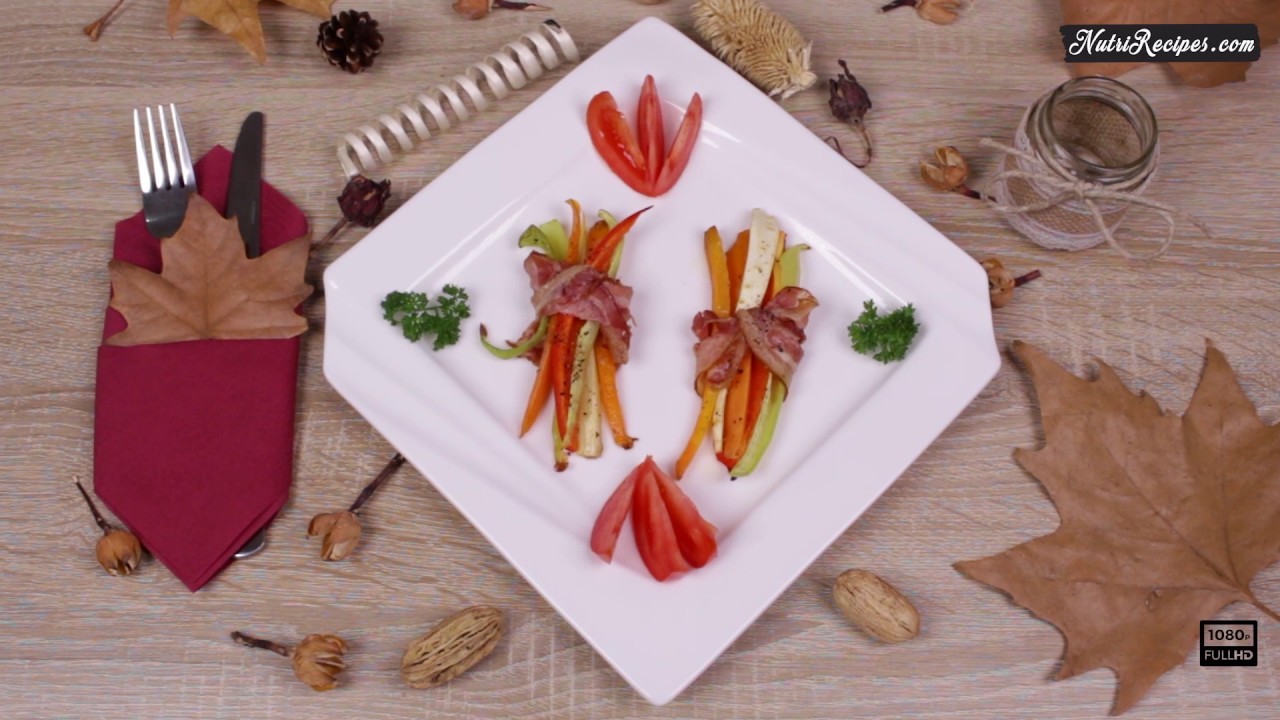 Bacony Roasted Veggie Bundles - YouTube