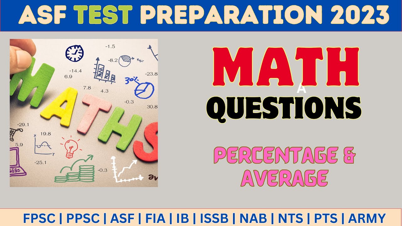 ASF Test Preparation Math Questions|Asf Past papers Math |ASF math ...