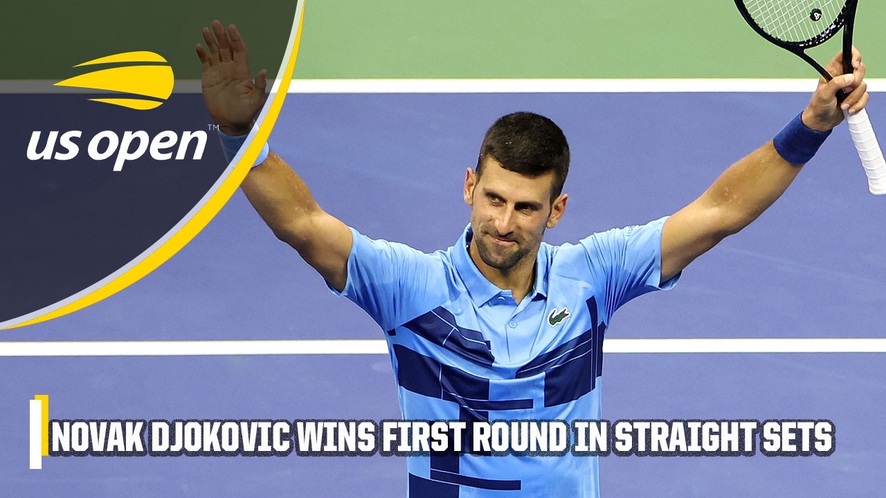NOVAK DJOKOVIC advances in straight sets in opening round of US Open 🔥 ...