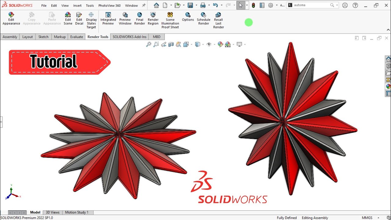 How to quickly create a 3D star model design in Solidworks - YouTube