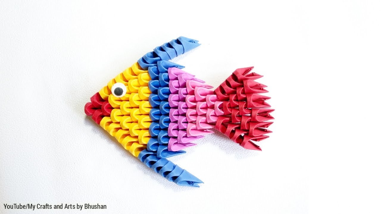 3d Origami Fish | how to make a paper fish? - YouTube