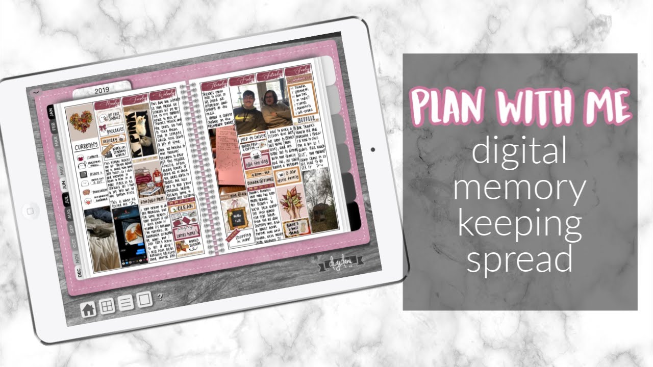 DIGITAL MEMORY KEEPING - plan with me - YouTube