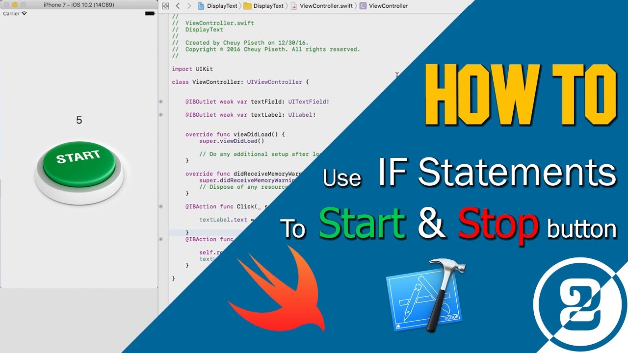 How to use if statement to Start & Stop only Button - YouTube