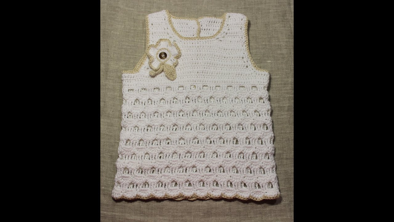 How to Crochet Children's top with Flower - YouTube