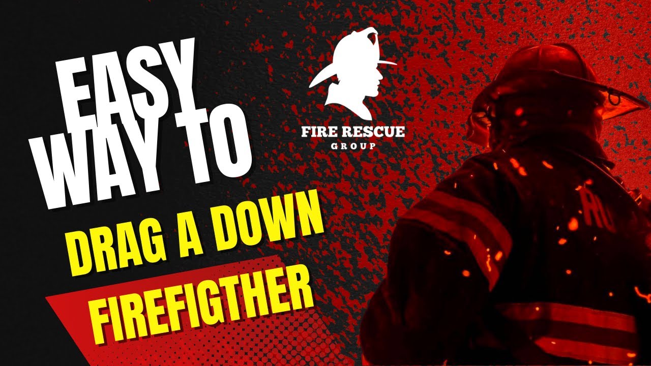 Saving a down firefighter with a quick drag using a tool - YouTube