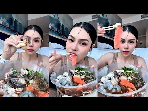 SO MOUTH-WATERING! KATTY BUTTERFLY MUKBANG RAW SEAFOOD 🤤