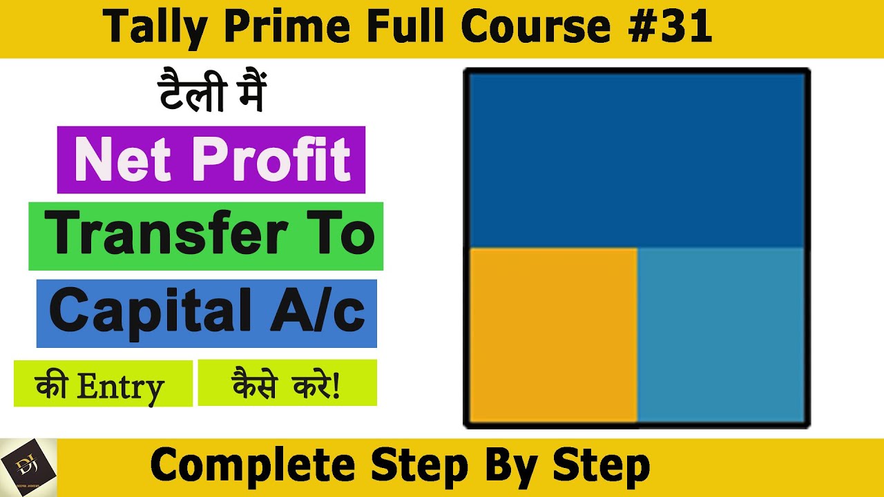 Net Profit Transfer to Capital Account in Tally Prime | Adjustment ...