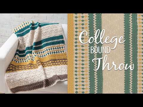 Crochet Blanket Tutorial - College Bound Throw - Intermediate Crochet ...
