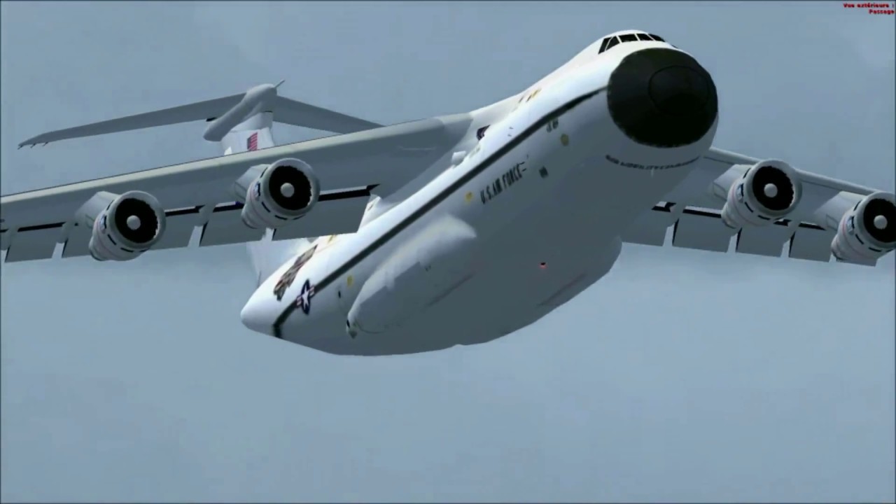 FSX Lockheed Galaxy C5 full flight from Torino to Bucharest - YouTube
