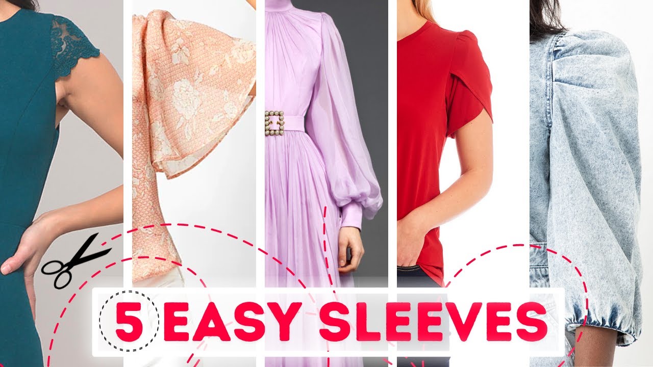 MUST TRY 5 EASY fashion sleeve ideas! (step-by-step tutorial) - YouTube