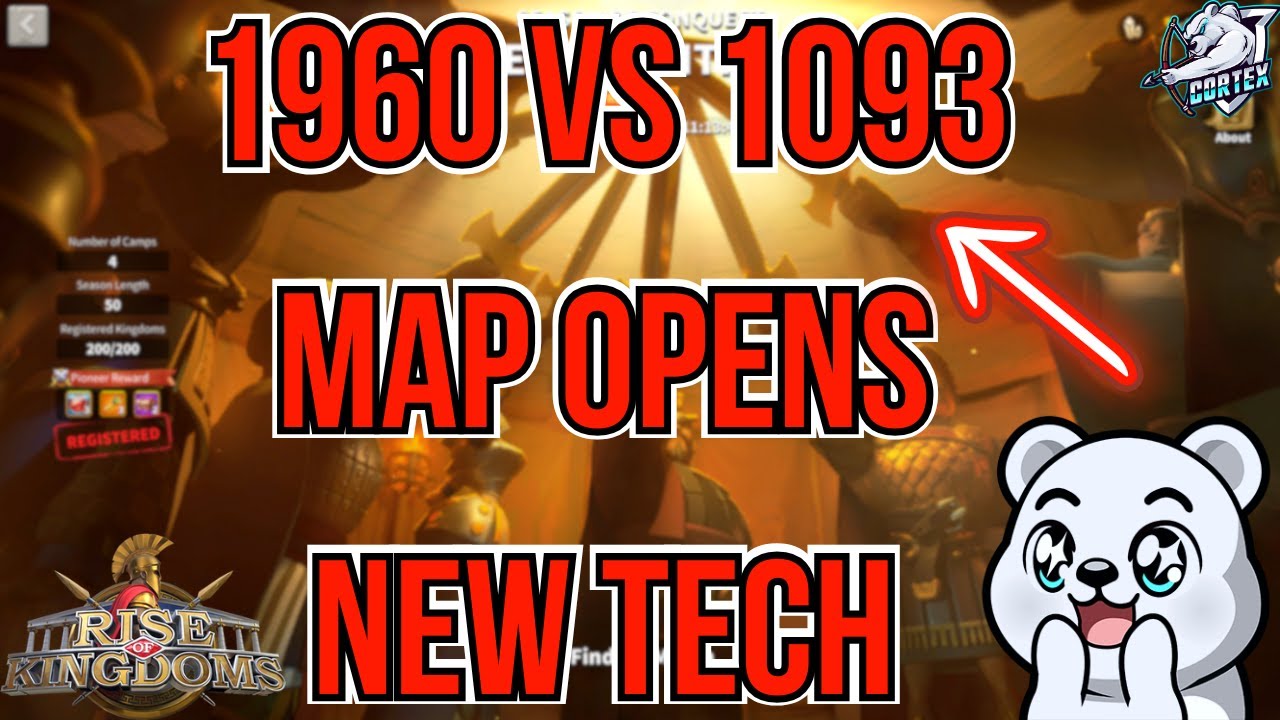 1960 vs 1093 Map Opens & New Crystal Tech Live in Rise of Kingdoms w ...