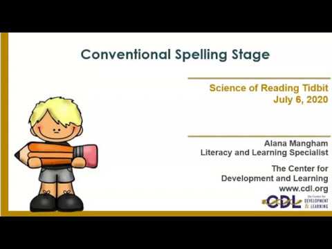 Conventional Spelling Stage - YouTube