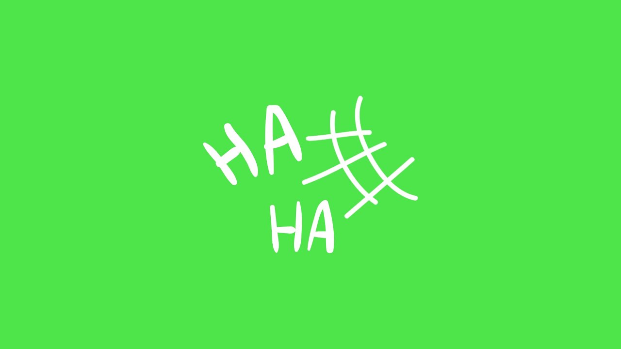 laugh green screen/ animation green screen/ doodle green screen - YouTube