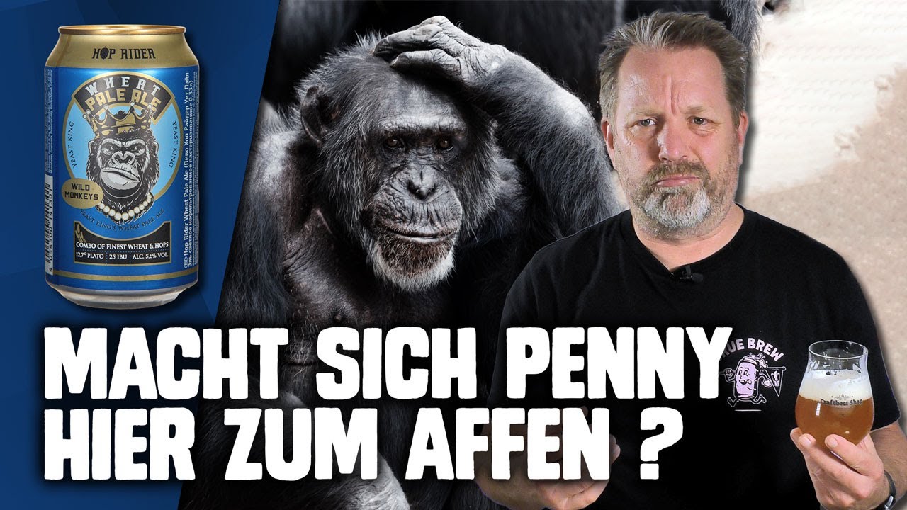 AFFENBIER beim PENNY | Wild Monkeys Hop Rider Wheat Pale Ale - YouTube