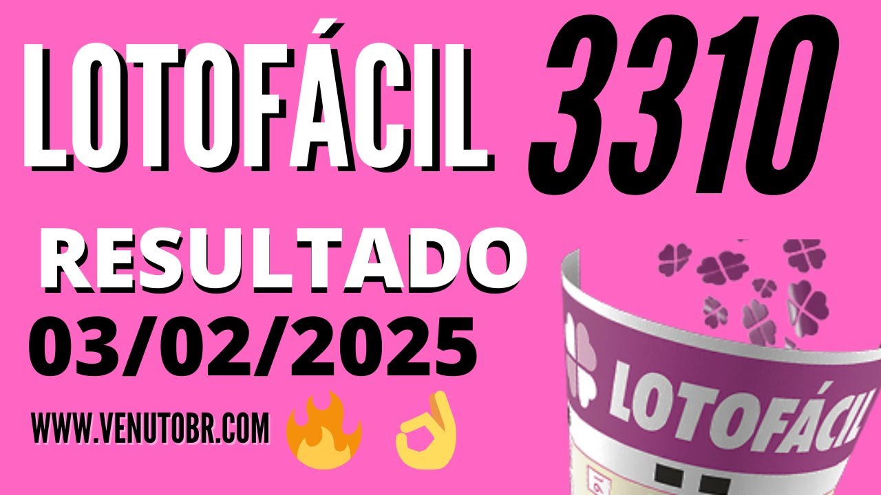 🍀 Resultado Lotofácil 3310 - YouTube