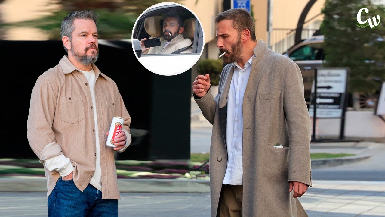 Stressed Ben Affleck puffs on a cigarette after Matt Damon ditches ...