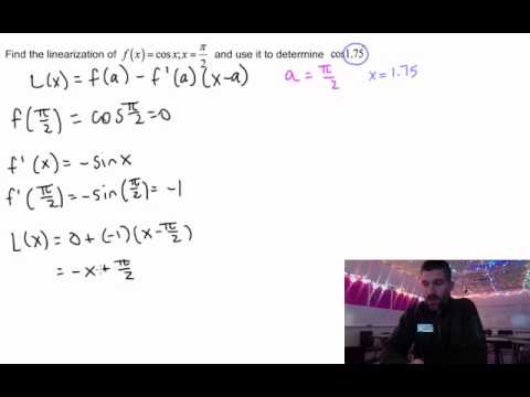 Calculus - 4.5 Notes Example 2: Linearization of cos x - YouTube