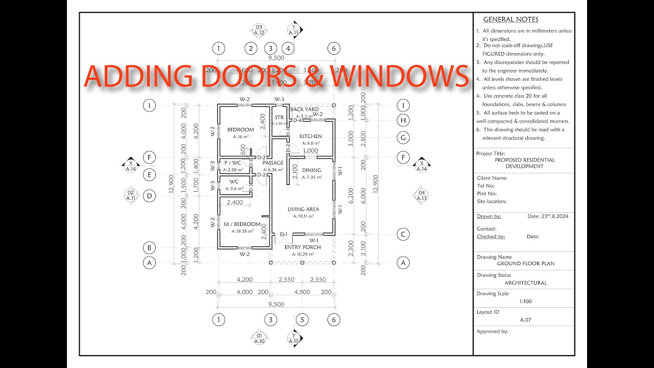 EP-5 HOW TO ADD DOORS & WINDOWS TO FLOOR PLAN | ARCHICAD 25 - YouTube