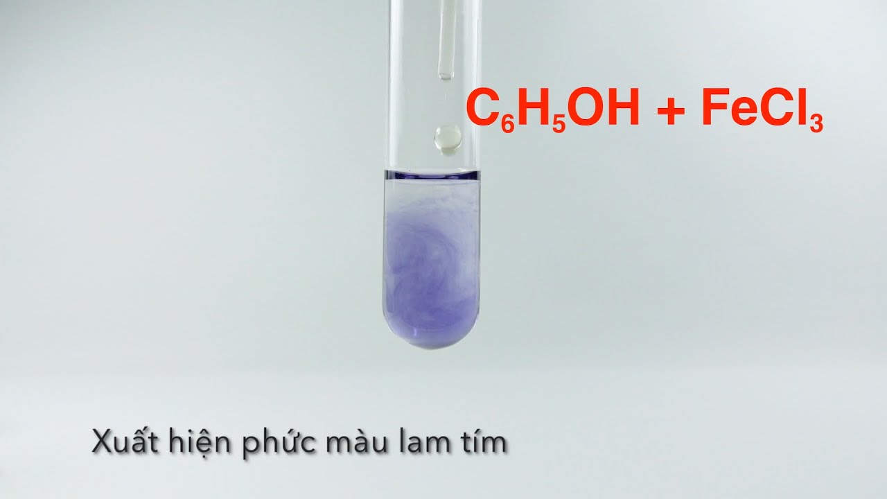 C6H5OH + FeCl3. Phenol tác dụng với Iron(III) chloride (hay ferric ...