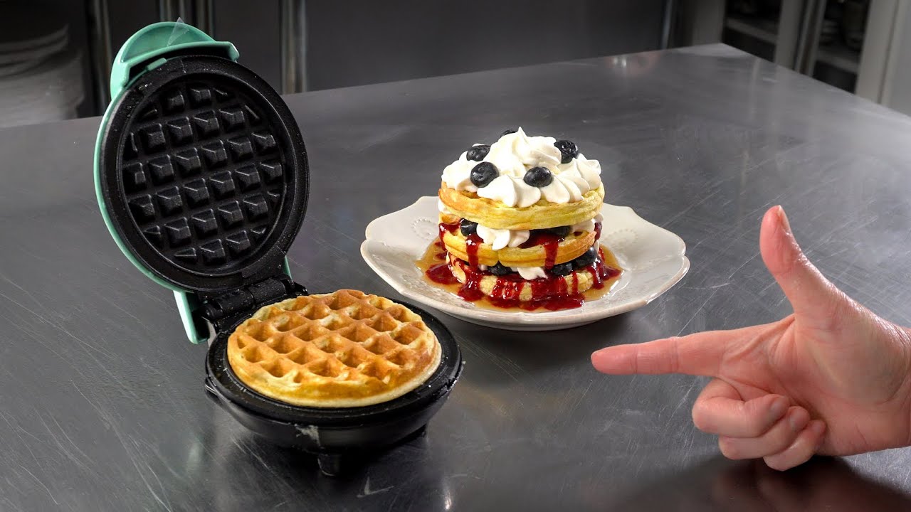 How to make mini waffles [ Cake Decorating For Beginners ] - YouTube