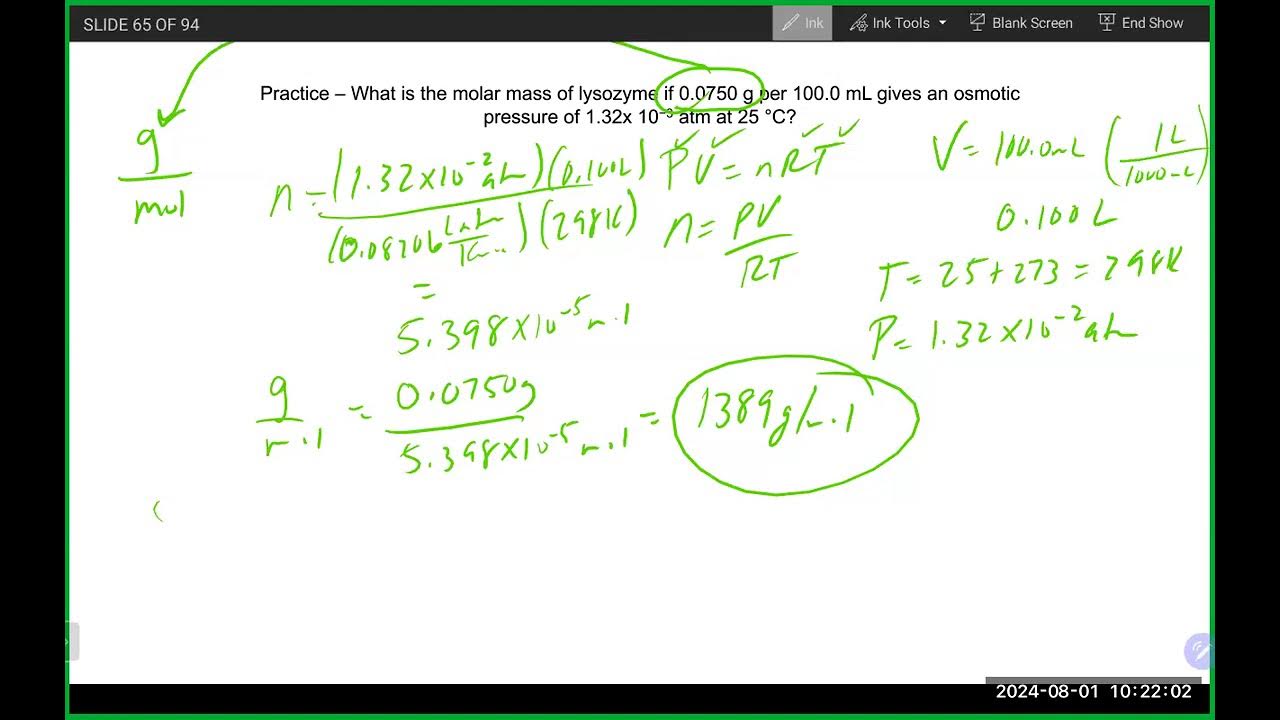 Chem 200A Lecture 8/1/24 Part 2 (Ch 10) - YouTube