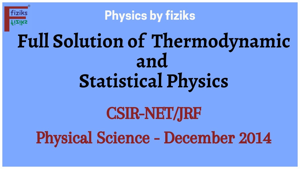 CSIR-NET/JRF Physical Science December 2014 Full Solution of ...
