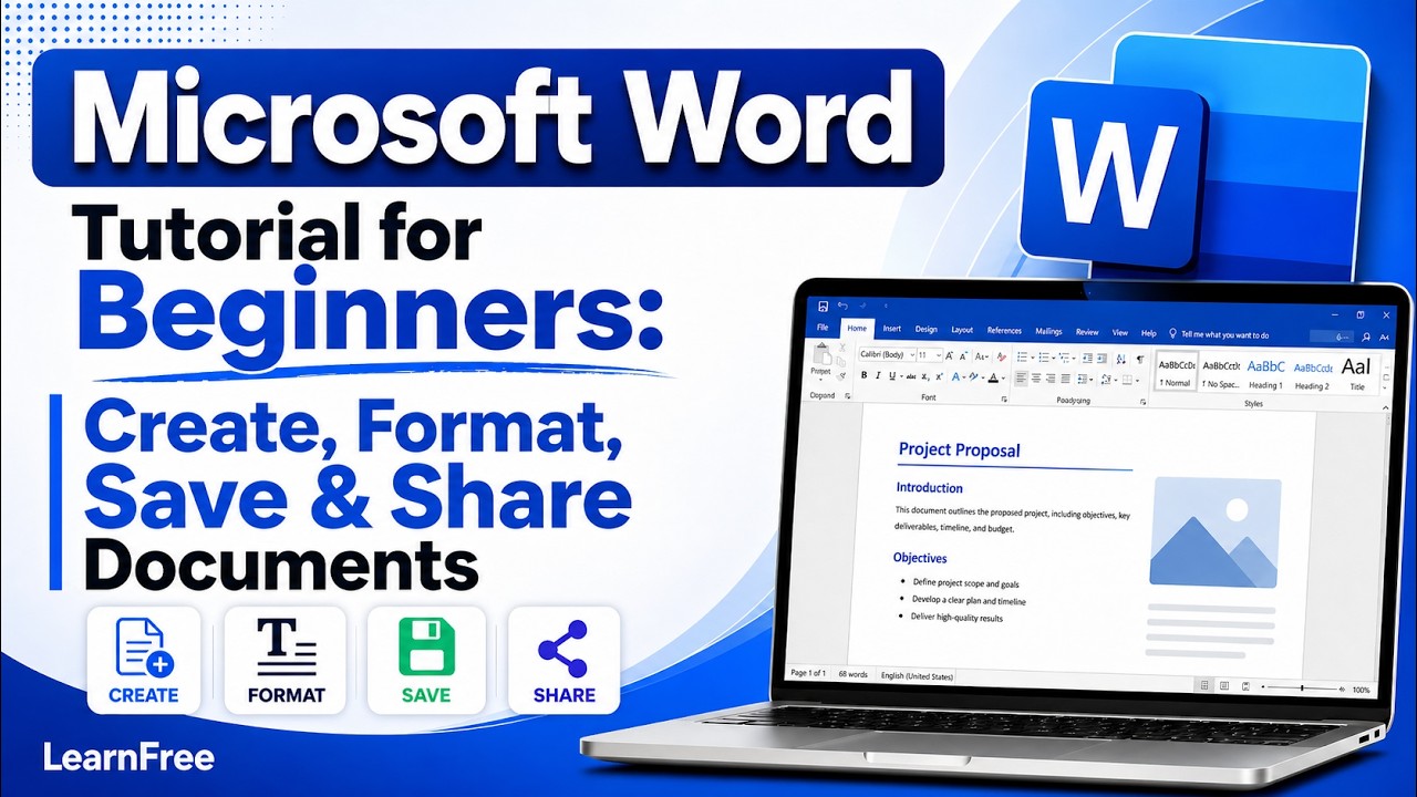 Microsoft Word Tutorial for Beginners: Create, Format, Save & Share ...