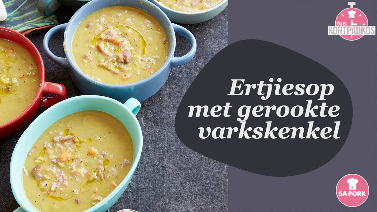 Ertjiesop met gerookte varkskenkel - YouTube