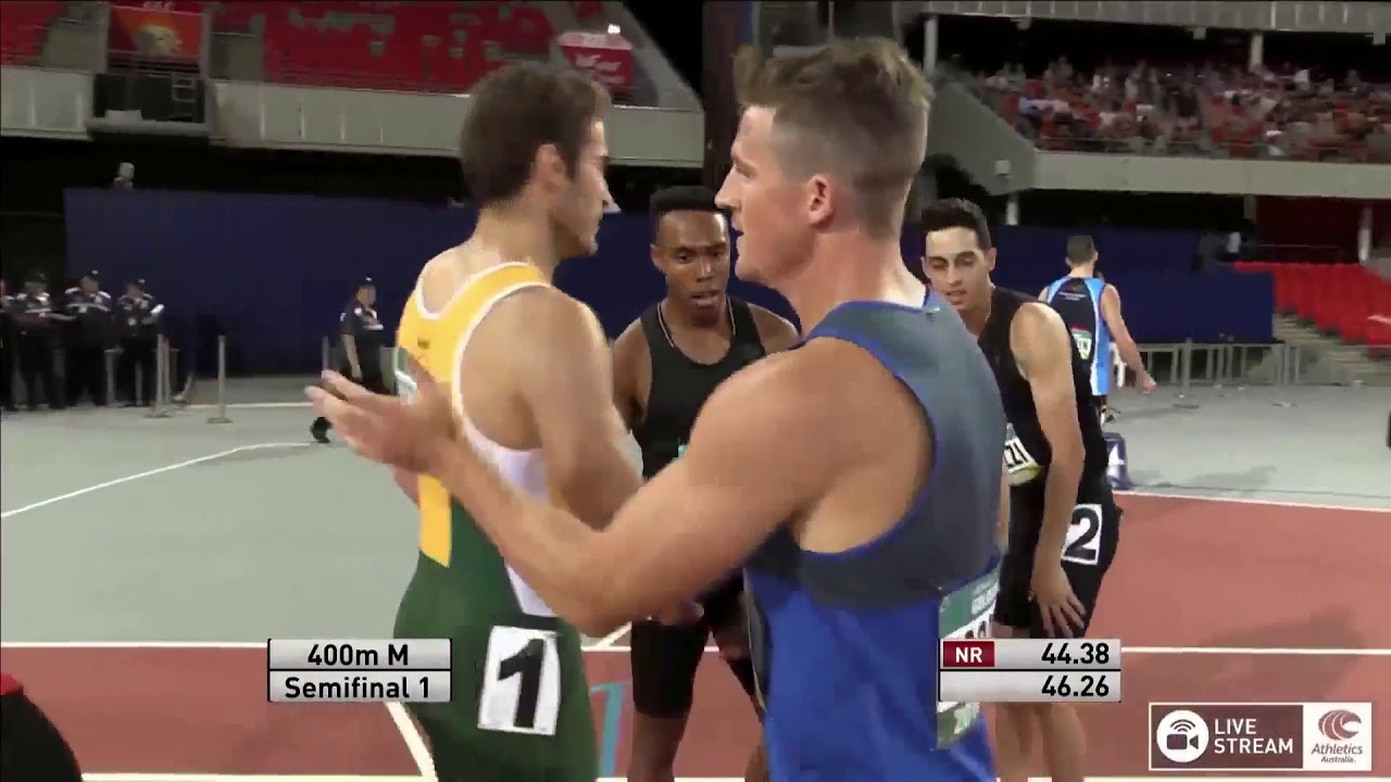 Mens 400m - Semi Final 1 - Australian Athletics Championships 2018 ...