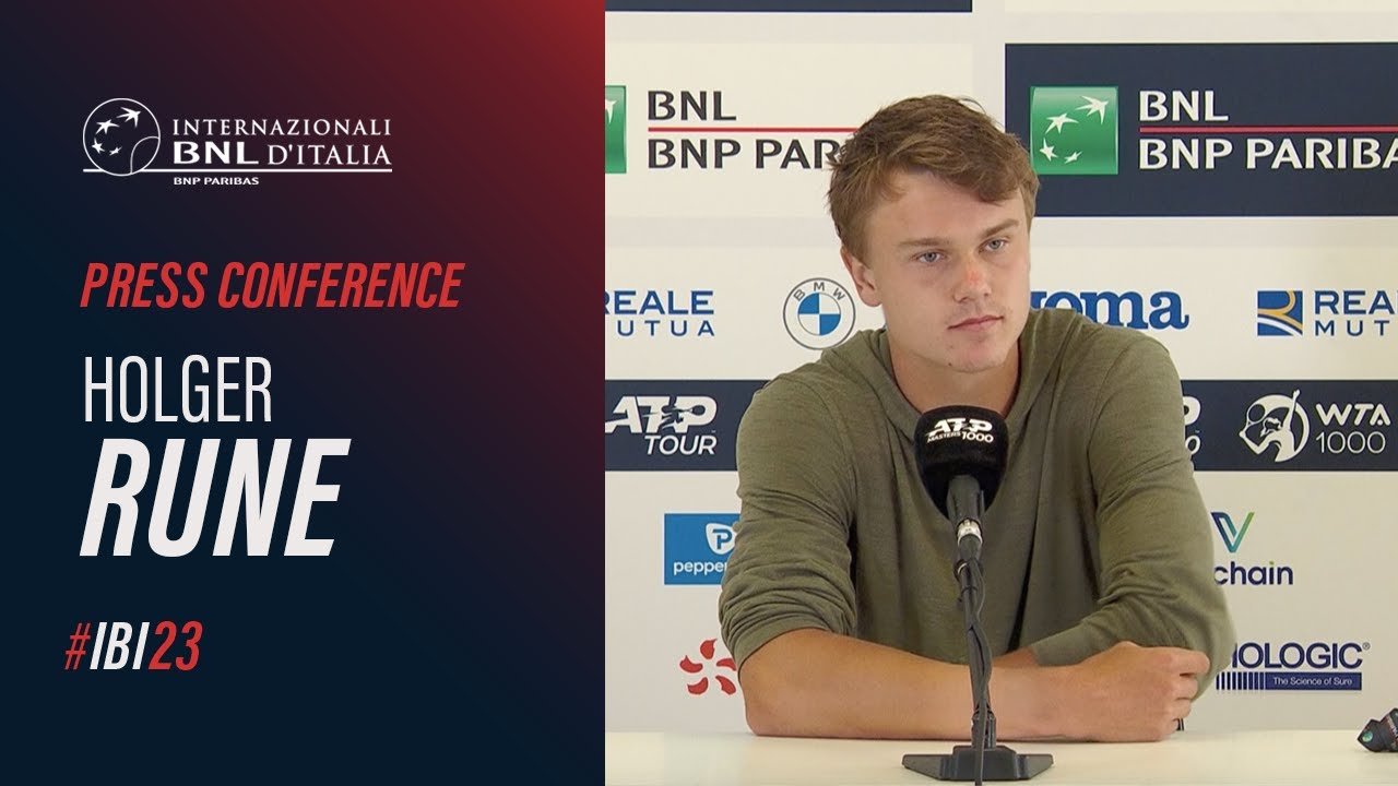 Holger Rune Post Match Press Conference (vs Djokovic) #IBI23 - YouTube