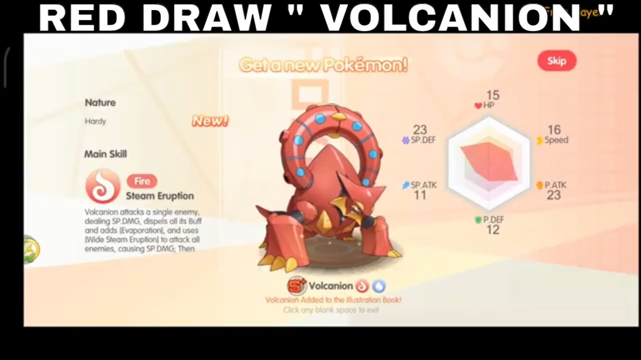 RED DRAW " VOLCANION " Pocket Incoming - YouTube
