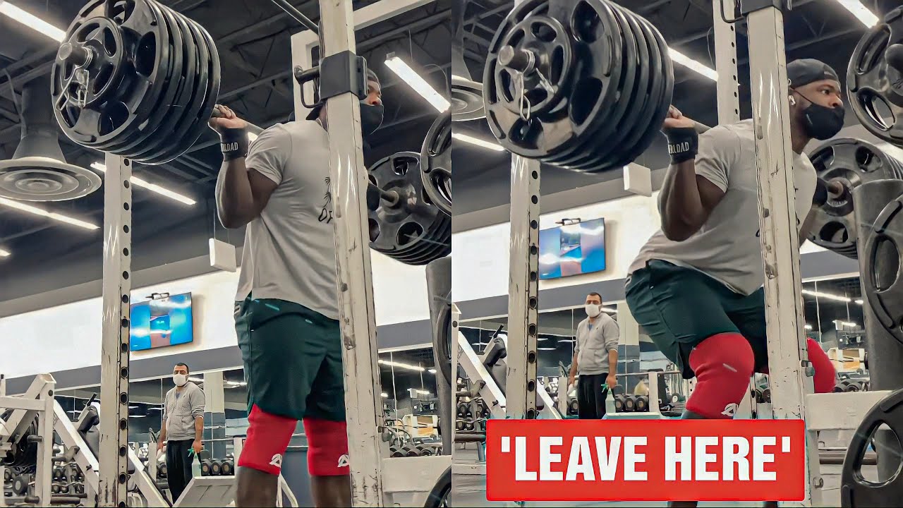Dude Got Kicked Out Of The Gym For Heavy Squat - YouTube