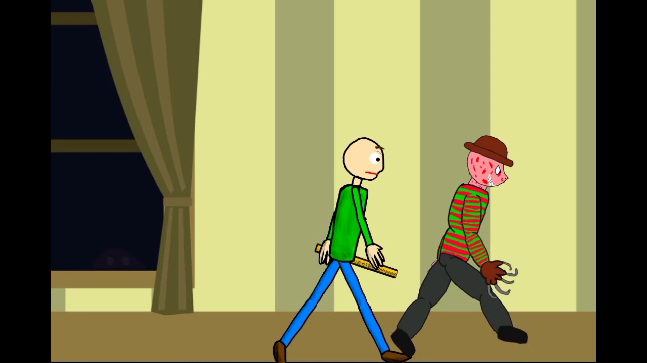 Freddy Kureger vs baldi basics - YouTube