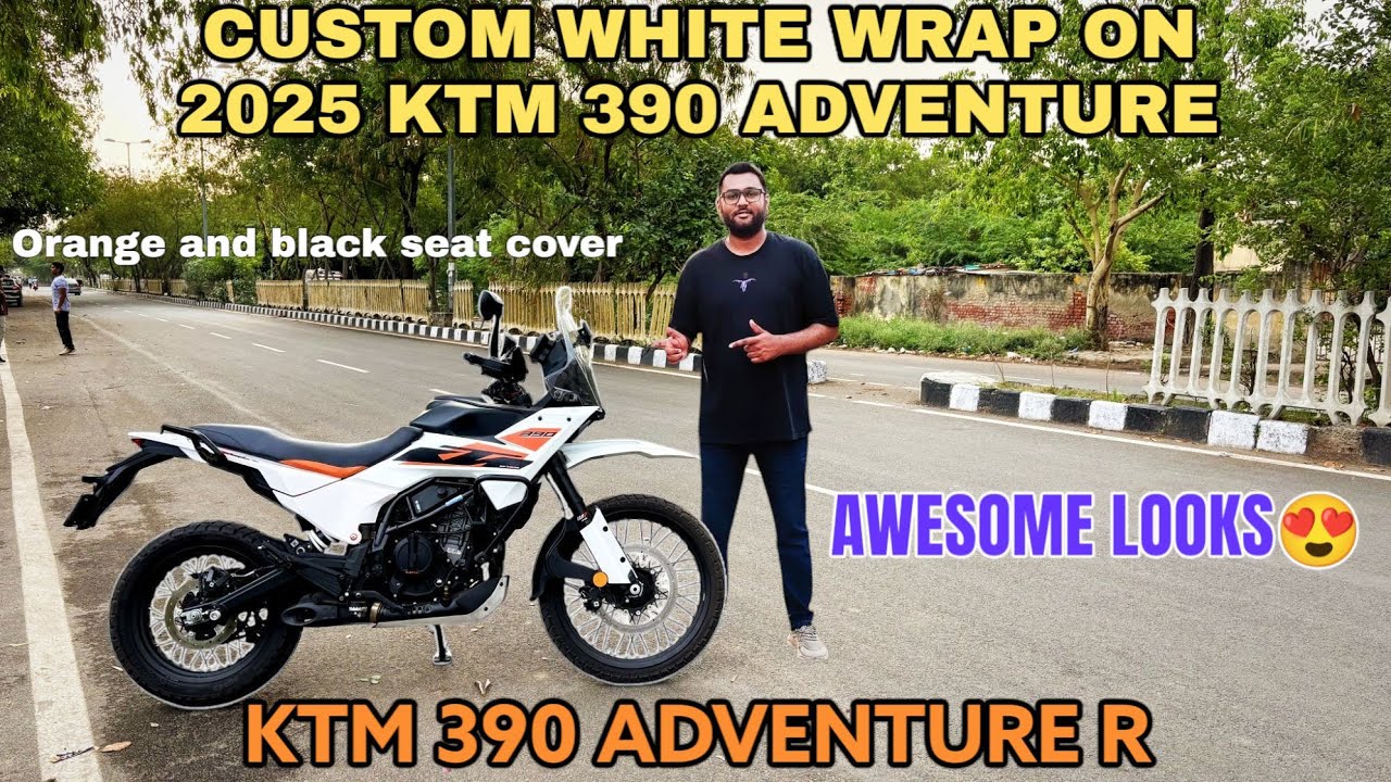 White Wrap On 2025 KTM 390 Adventure Looks AWESOME 😍 | KTM 390 ...