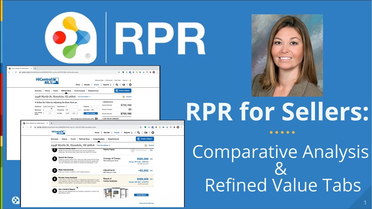 RPR for Sellers: Comparative Analysis & Refined Value Tabs - YouTube