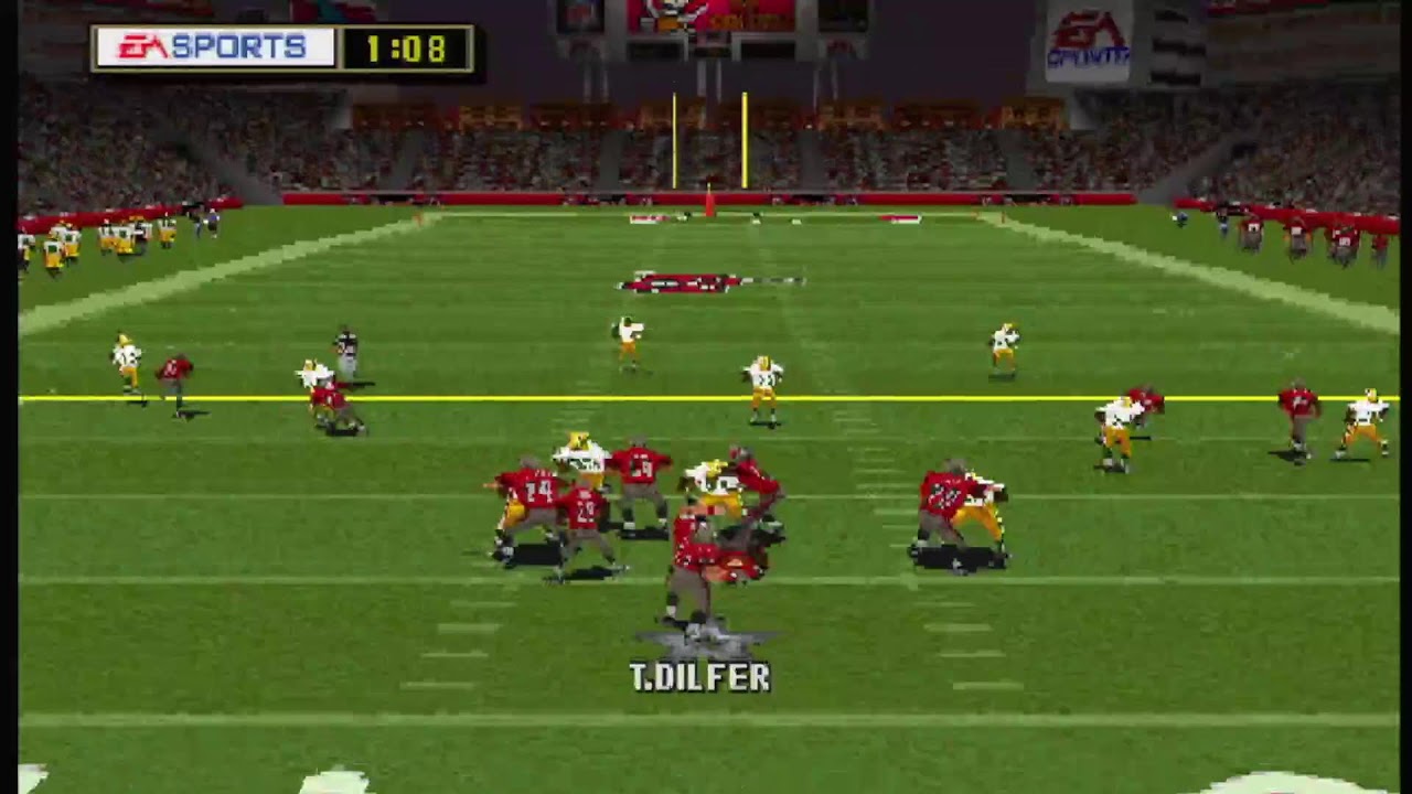 Madden NFL 2000 packers vs buccaneers (CPU vs CPU) - YouTube