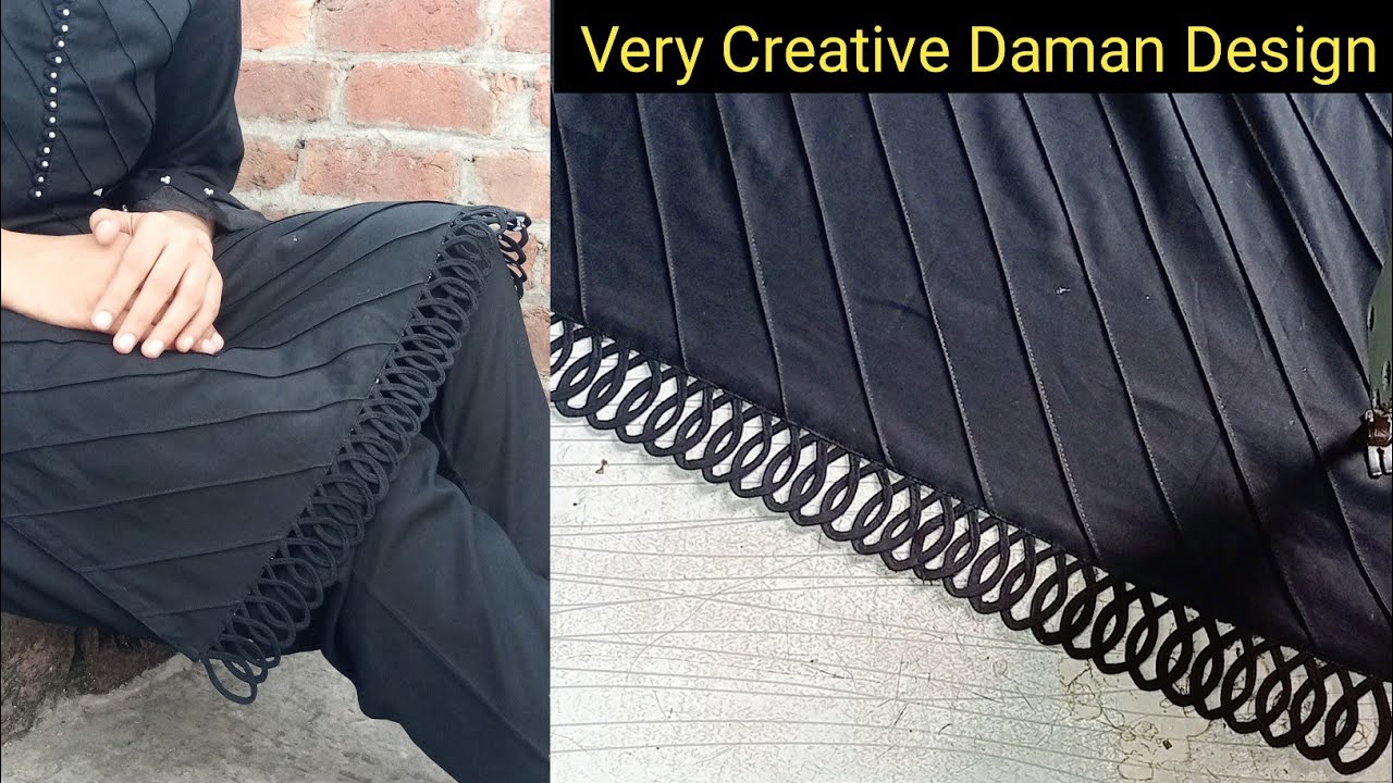 New stylish daman design | simple and easy daman design | daman design ...