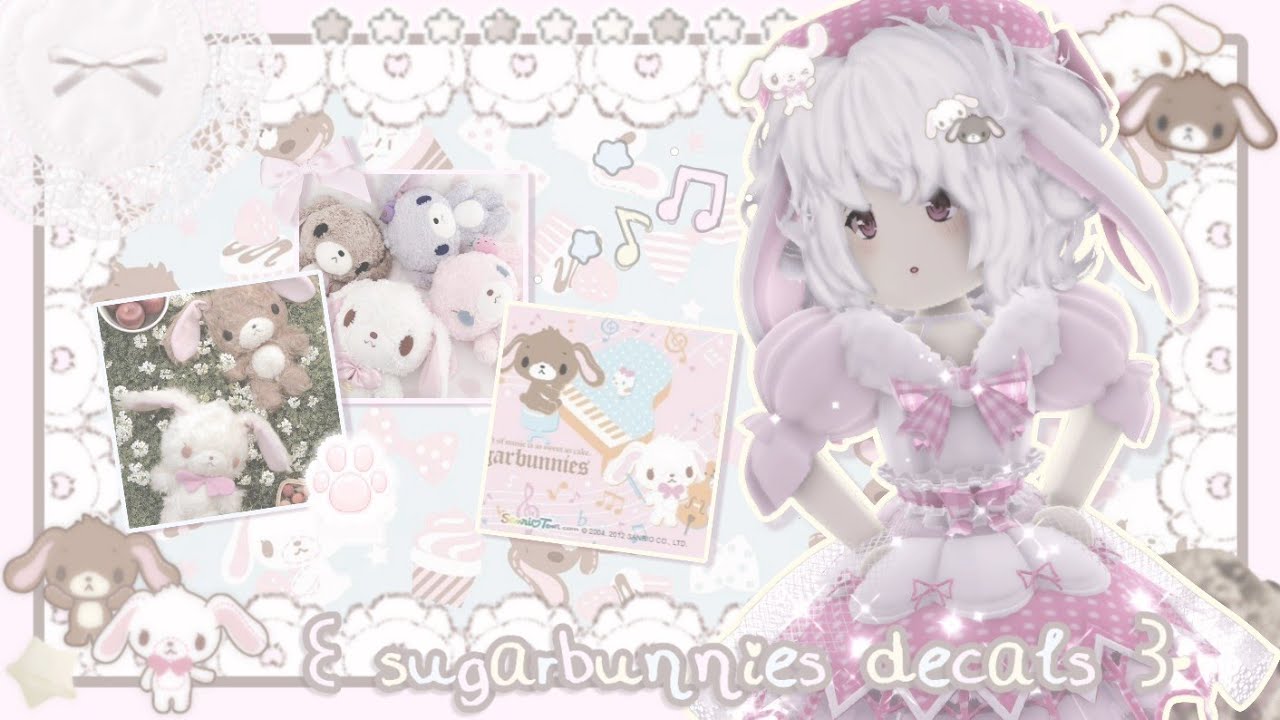 🍰 (40) sugarbunnies decals for roblox !! ୨୧ - YouTube