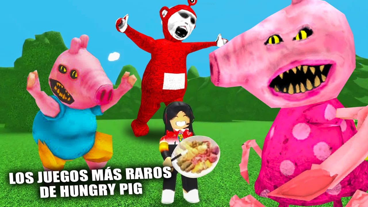 LOS JUEGOS MÁS RAROS DE Hungry Pig ROBLOX | PEPPA PIG.EXE UPDATE ...