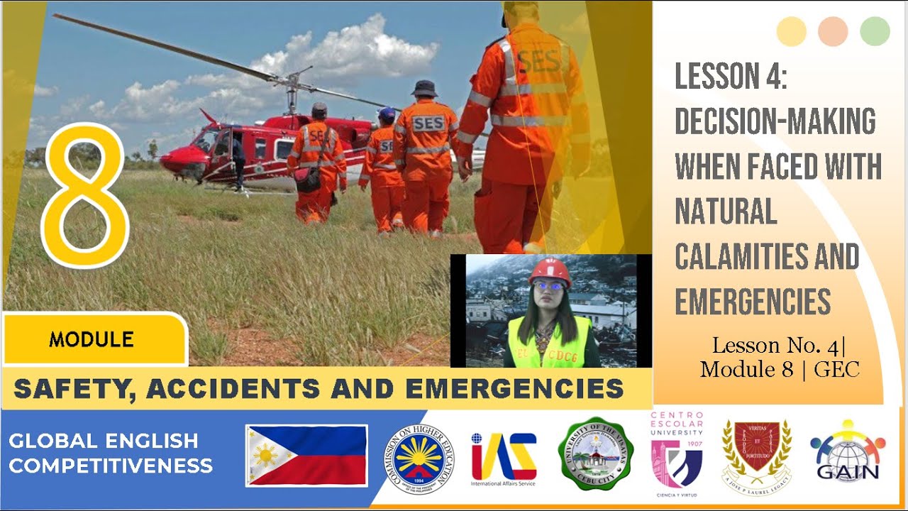 MODULE 8 Lesson 4 Decision Making When Faced with Natural Calamities and Emergencies - YouTube