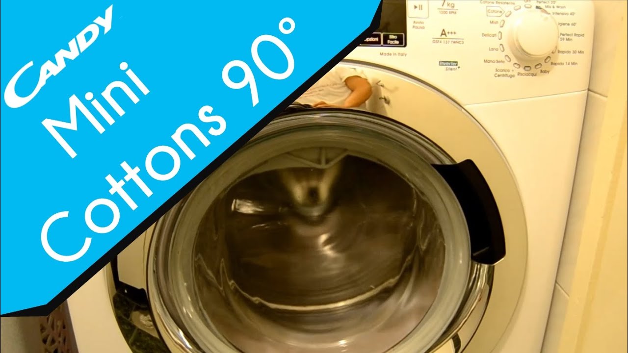 Candy GrandO Simply|Fi washing machine - Mini Cottons 90° - YouTube