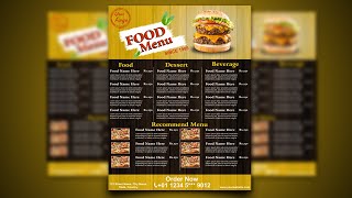 Coreldraw 2024 Easy To Design Food Menu In Coreldraw Adobe Tutorial ...