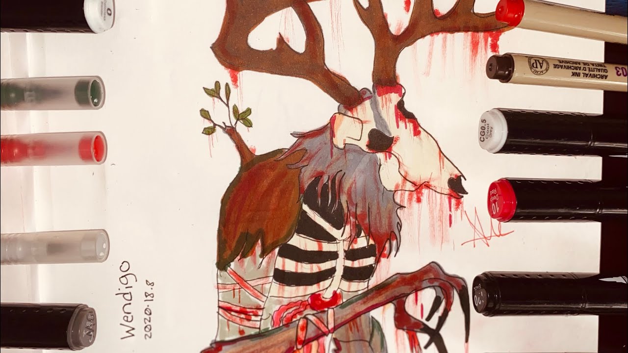 Drawing Wendigo | Wendigo - YouTube